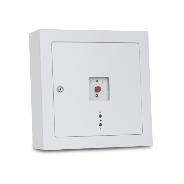 Smoke control panel 4.8A with integrated break glass unit in the door